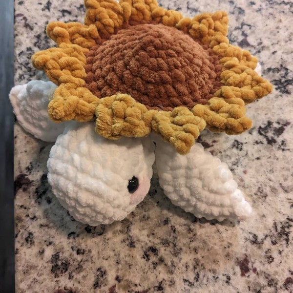 Crochet Sunflower Flower Turtle Pattern - Amigurumi PDF - Etsy