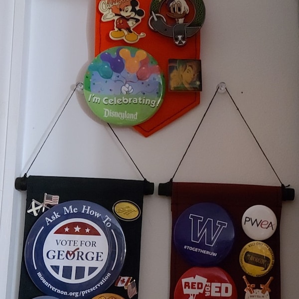 Mini Long Pin Banner - Enamel Pin Display - Pick Your Color! - Etsy