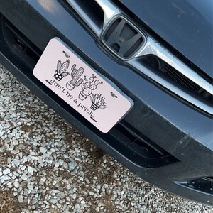 Hand Drawn Flower Field License Plate Black and White - Etsy