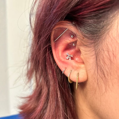 16g Star Rook Earring Whimsigoth Sparkly Daith Piercing Cartilage Star ...