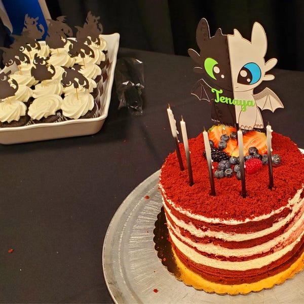 Toothless & Light Fury How to Train Your Dragon Night Fury Customizable ...