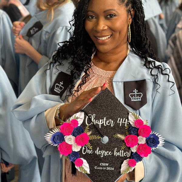 Graduation Cap Topper/ Custom Color Cap Topper/ Personalize Grad Topper ...