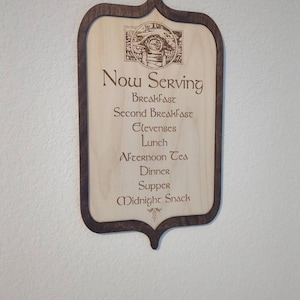 Second Breakfast Sign Wood Engraved LOTR Kitchen Wall Decor. - Etsy