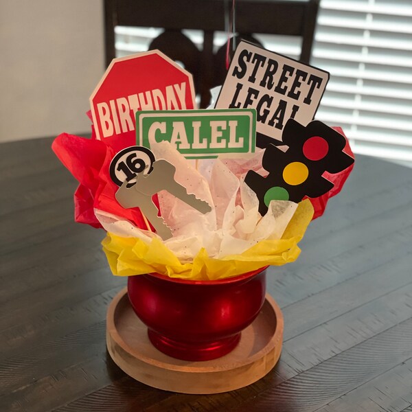 Driver License Centerpiece Sticks ,road Signs ,road Sign Centerpiece ...