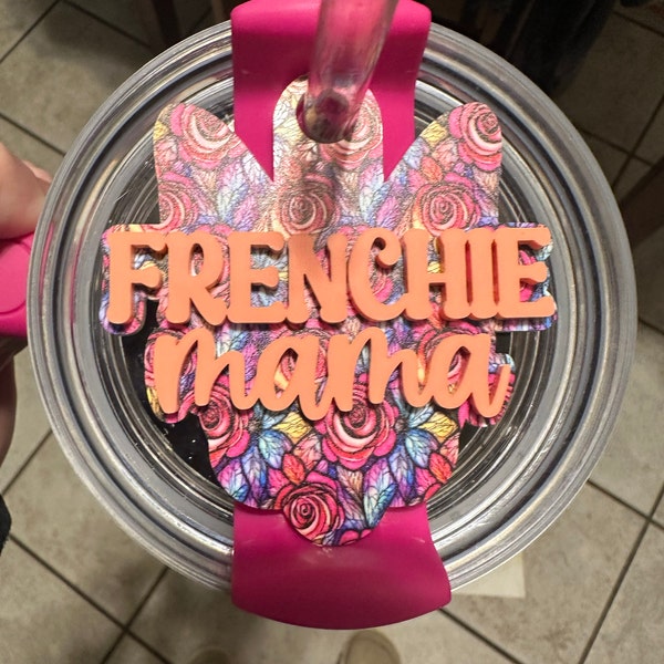 40 OUNCE Stanley Straw Charm Tags H2O Quencher Transparent and Blank ...