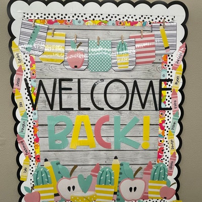 School Supplies Back to School Bulletin Board or Classroom Door Decor ...