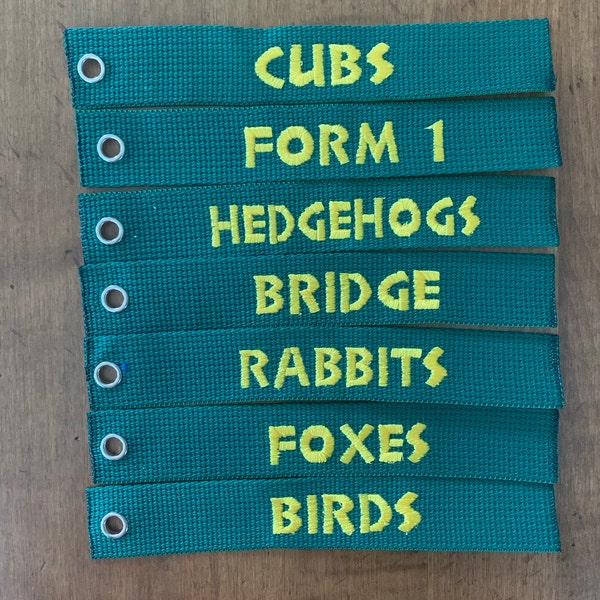 Personalized School Bag Tag | Embroidery Accessory | Kids Name Tag | ID ...