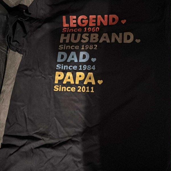 Custom Dad With Years Shirt, Papa With Year, Gift for Husband, Father's ...