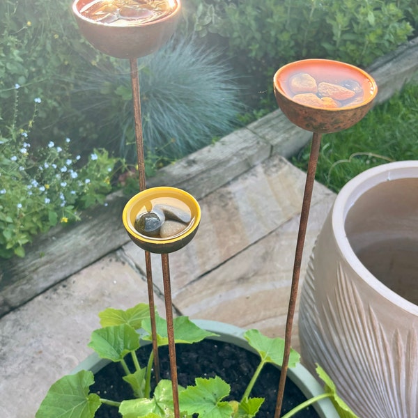 Large Metal Poppy Seed Heads. Rusted Sculptures for the Garden. Garden ...