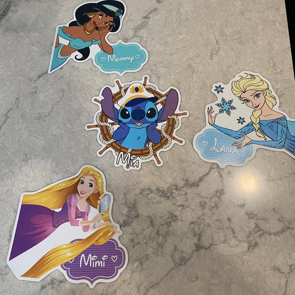 Personalized All Characters Disney Birthday Cruise Magnet, Mickey and ...