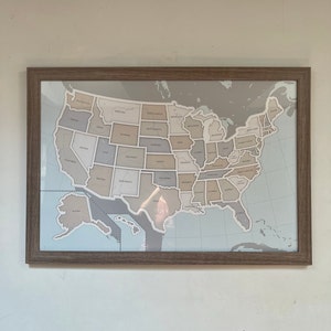 USA Photo Map 50 States Travel Map Gift - Etsy