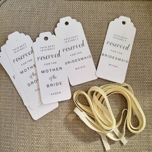 Foil Seat Reservation Tag Wedding Reserved Chair Tag - Etsy UK