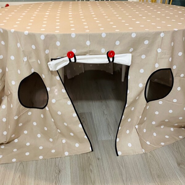 Tablecloth Playhouse, Play Tent, Party Tablecloth, Playhouse, Outdoor ...