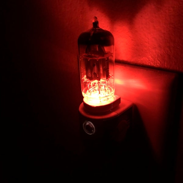 12AX7 Style Vacuum Tube LED Night Light 3 Colors Ham Radio TV Guitar ...