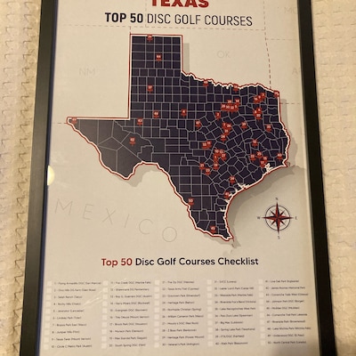 Ohio Disc Golf Top 50 Courses Map - Etsy