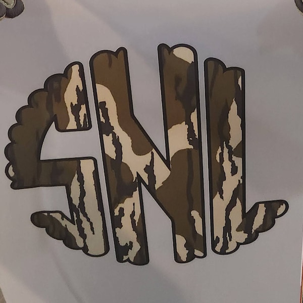 Fill Your Own Scallop Monogram Letters on CANVA, Sublimation Drag and ...