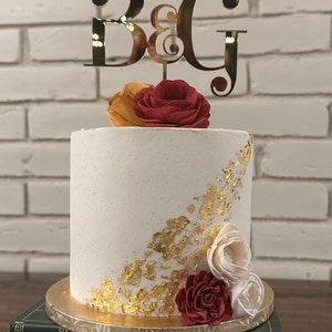 Letter Wedding Cake Toppers, Initial Cake Topper, Personalised Cake ...