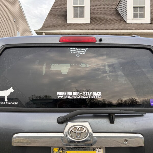 CAUTION K9 - Stay Back - Temperature Controlled Decal Car, Truck ...