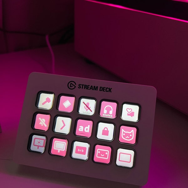 STREAM DECK ICONS Pink | Streamer | Twitch | Discord | Youtube ...