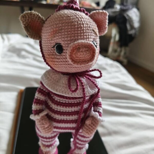 Crochet Pattern Cute Ivy the Pig Piglet Amigurumi PDF English Spanish ...