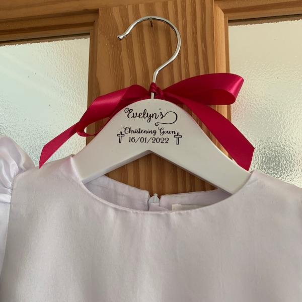 Hanger for Christening / Baptism / First Holy Communion, Personalised ...