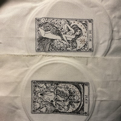 Temperature Stitch Gothic Cathedral With Stained Windows Modern Hand ...