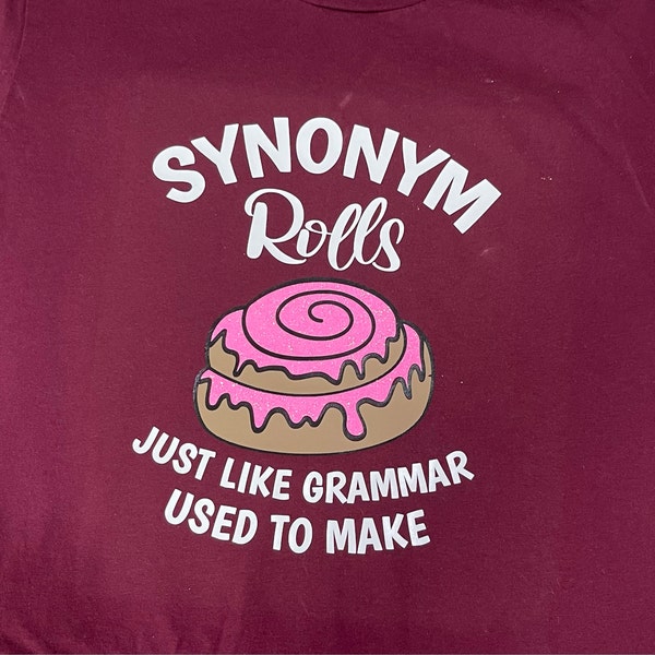 Synonym Rolls SVG: Funny Cinnamon Roll Shirt Design ,cricut Files ...
