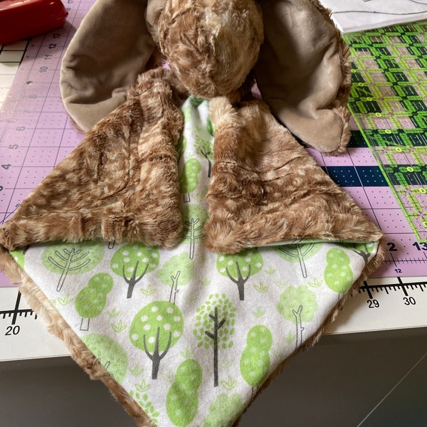 Bunny Lovey Sewing PATTERN - Instant Download, DIY Baby Lovey in Minky ...