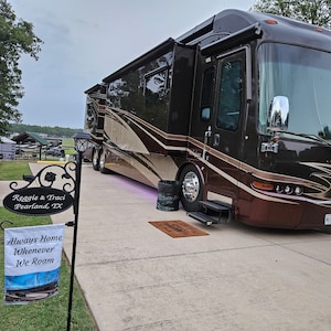 Camp/rv Sign With Flag Holder and Solar Light - 48" - Etsy