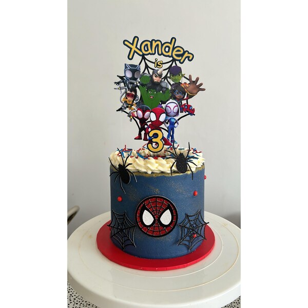 Spin Spidey Inspired Cake Topper, Print at Home, DIY, Last Minute ...