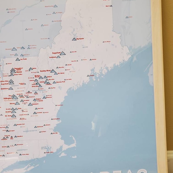 Adirondack Fire Tower Challenge Map 11x14 Print - Etsy