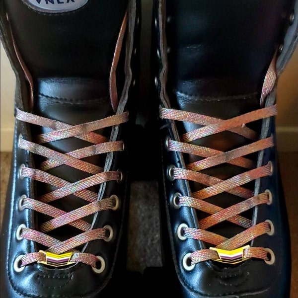 Non-binary Lace Locks — Subtle Pride Shoelace Shoe Charm Agender ...
