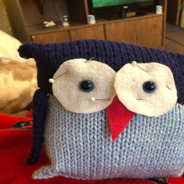 Owl Cushion Knitting Patterns Etsy 1127