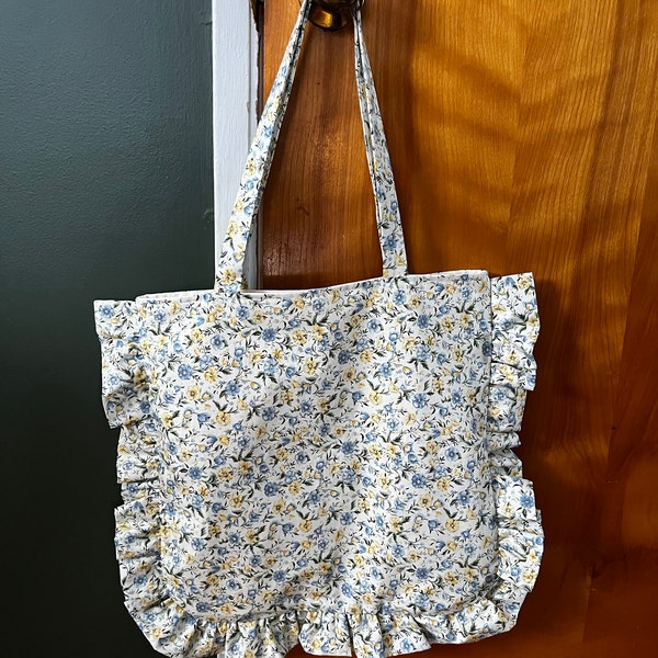Ruffle Tote Bag Sewing Pattern One Size Instant Download Easy Digital ...