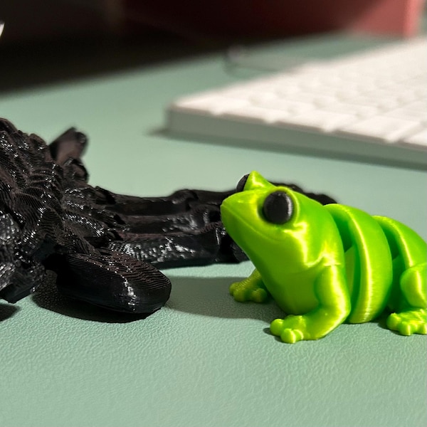 Fidget Frog Fidget Toy, Articulated Sensory Toy, Tiny Frogs, Flexible ...