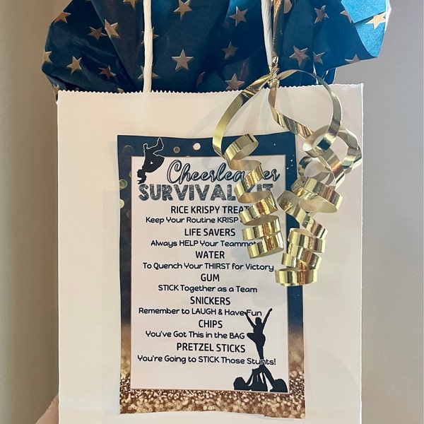 Dancer Dance Competition Survival Kit Cheer Gift Tag INSTANT DOWNLOAD ...