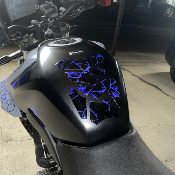 Galaxy Purple Laminated Side Tank Pads Stickers Decals for Motorcycle ...