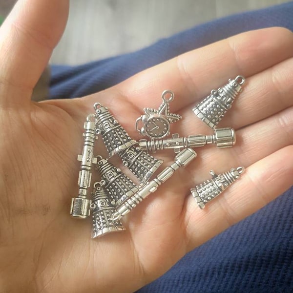 Small Silver Sickle Fantasy Weapon or Tool Charms and Pendants Set of ...