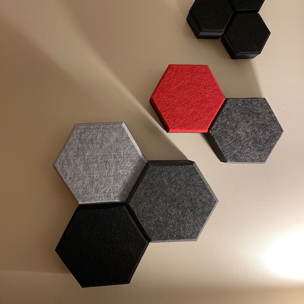 Acoustic Sound Diffuser Hexagon Wall Tile 6.5" - Etsy