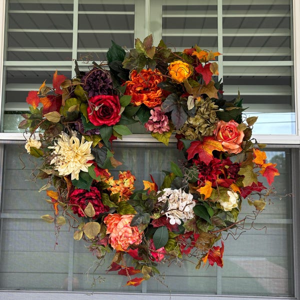 XL Wreath Fall, Autumn Wreaths, Fall Wreaths, Large Wreath, Wreath With ...