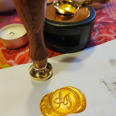 Custom Initial Logo Wax Seal Stamp Set for Wedding Invitation ...