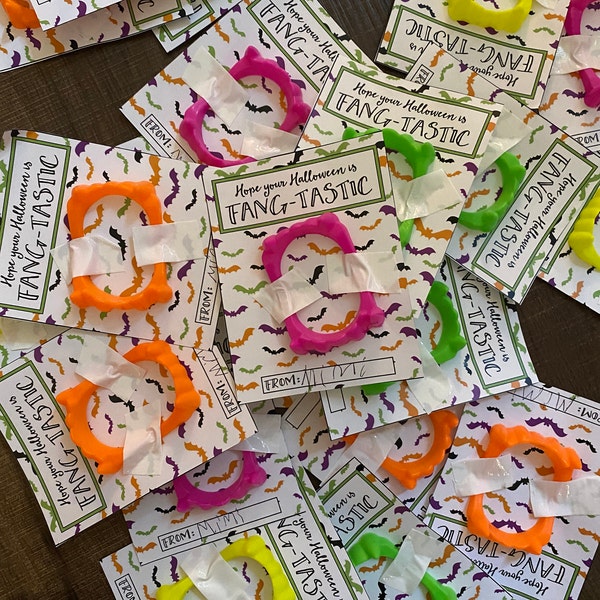 Printable Fang-tastic Halloween Card. Halloween Vampire Fang Cards ...
