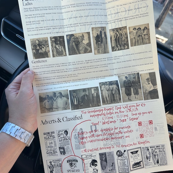 Huge Printable Speakeasy Banner, Downloadable Custom 1920s Bar Sign ...