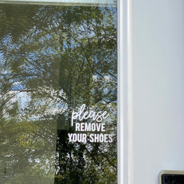 Please Remove Your Shoes Door Decal, Remove Your Shoes Door Sticker ...