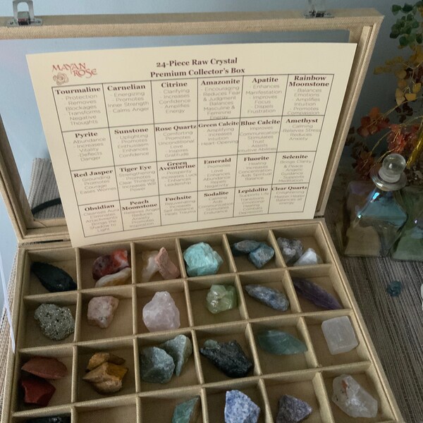 Raw Crystal Collectors Box Crystal Kit Crystal Gift Set Meditation ...