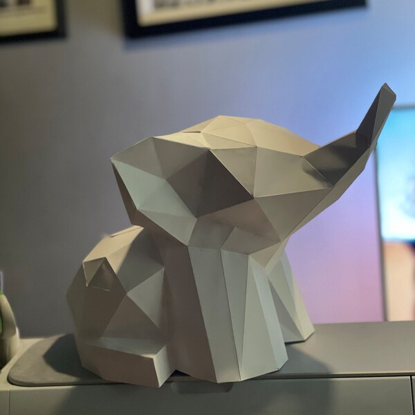 Baby Elephant 3D Papercraft. You Get a SVG and PDF Digital File ...