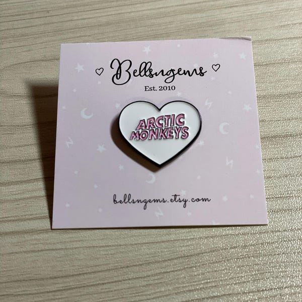 Arctic Monkeys Heart Enamel Pins. AM Soft Enamel Pin Badge Brooch Funny ...