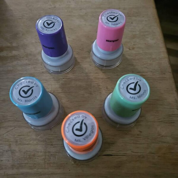 Personalized Teacher Checklist Stamp, Teacher Writing Checklist Stamp ...