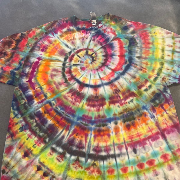 Tie Dye Shirt in Rainbow Hippie Trippy Psychedelic Vibes, Men's Women's ...