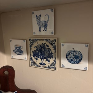 Delft Blue Ceramic Tile: Darth Vader Star Wars Modern Dutch Design ...